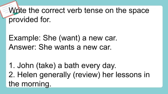 English Grade 6 Lesson in Tenses of Verbs | PPTX
