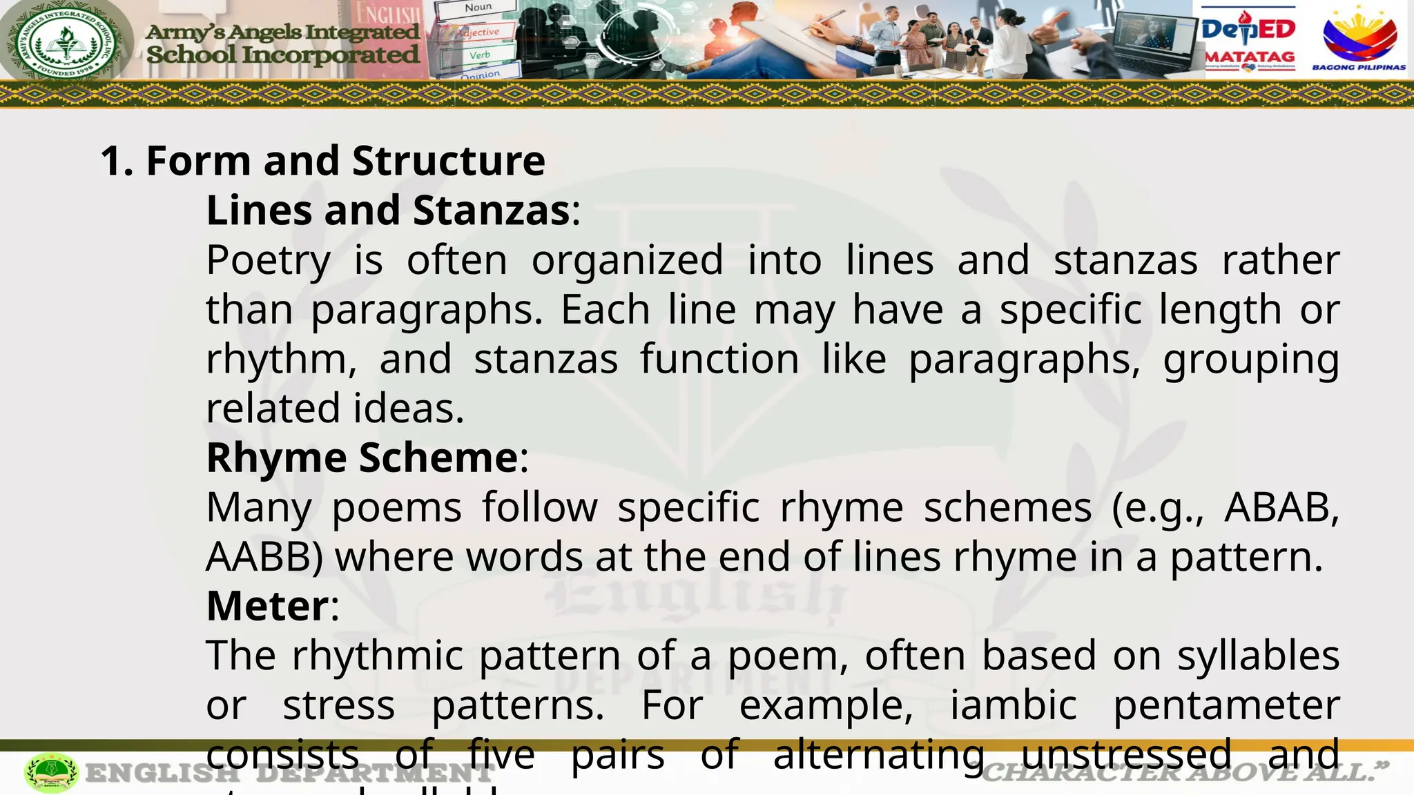 Eng7-Q2-Lesson 6 Part 2 POETRY and its ke elements | PPTX