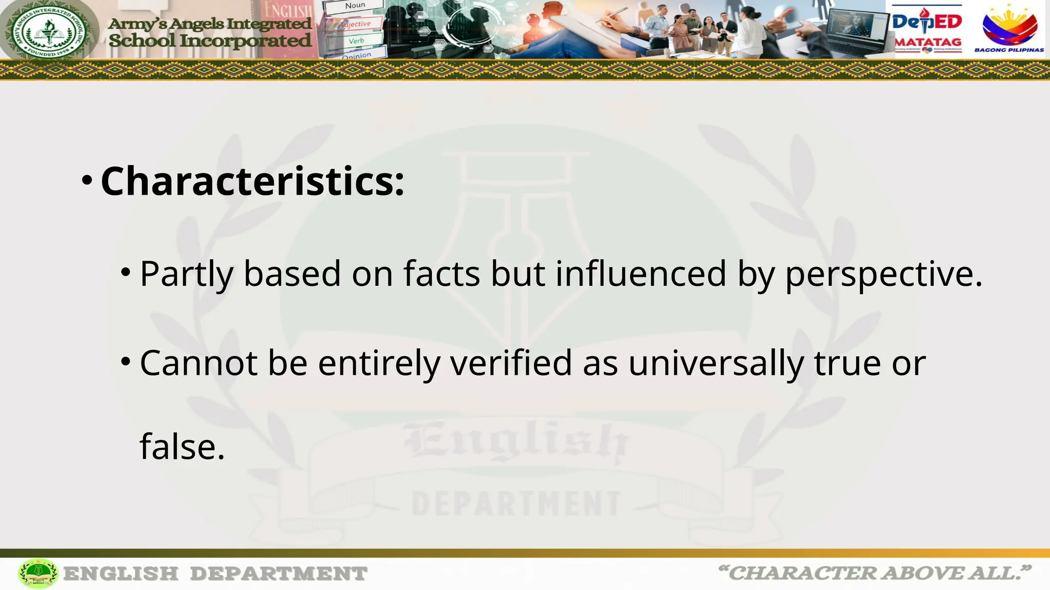 Eng7-Q3-Lesson 3 Distinguish facts from claimsopinions.pptx