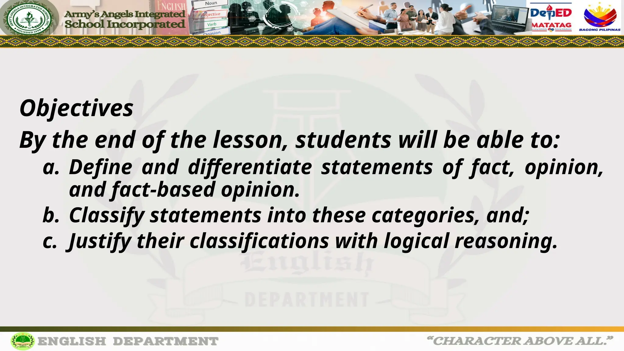 Eng7-Q3-Lesson 3 Distinguish facts from claimsopinions.pptx