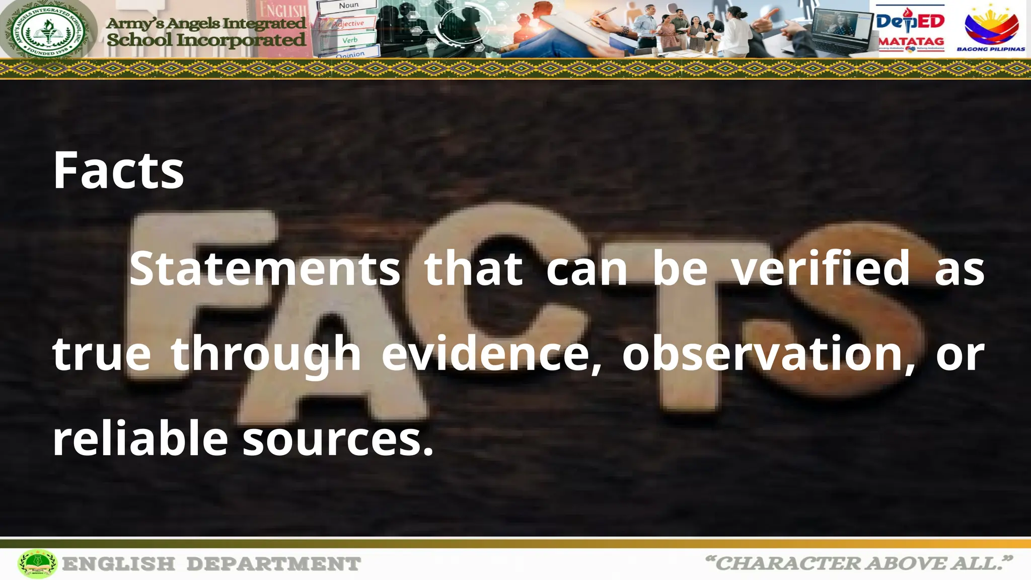 Eng7-Q3-Lesson 3 Distinguish facts from claimsopinions.pptx