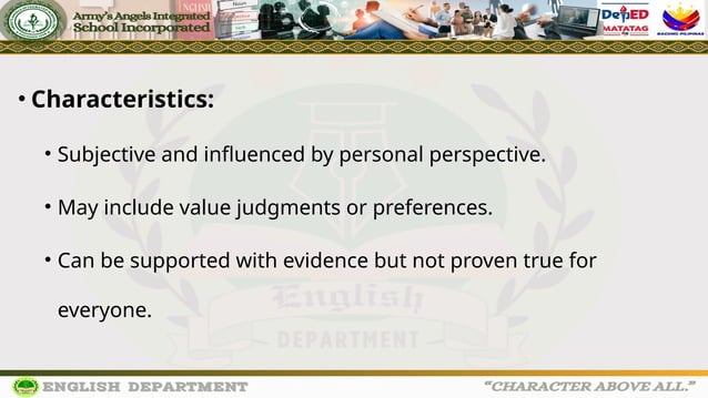 Eng7-Q3-Lesson 3 Distinguish facts from claimsopinions.pptx
