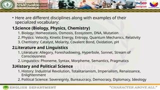 Eng7-Q4-Lesson 1 Part 1 Understanding Discipline-Specific Words, Voice ...