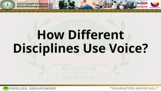 Eng7-Q4-Lesson 1 Part 1 Understanding Discipline-Specific Words, Voice ...