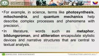 Eng7-Q4-Lesson 1 Part 1 Understanding Discipline-Specific Words, Voice ...