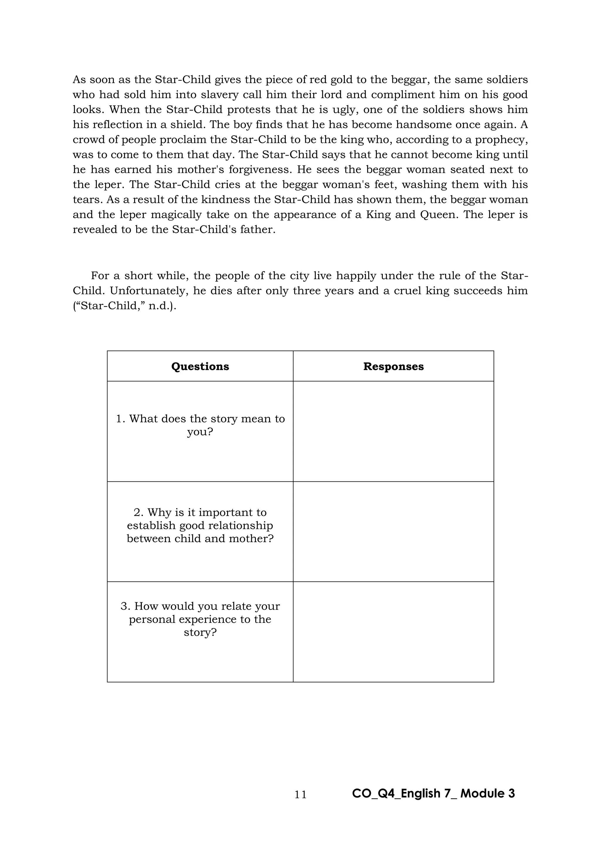 ENG7-Q4-MOD3. determine the worth of ideas mentioned in the text listened to | PDF