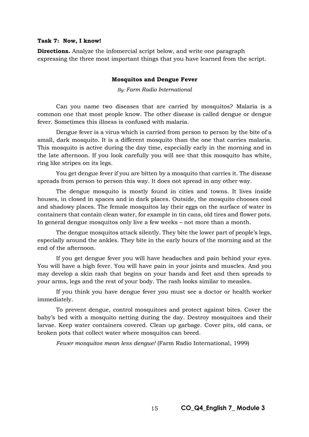 ENG7-Q4-MOD3. determine the worth of ideas mentioned in the text listened to | PDF