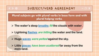UNDERSTANDING BASIC RULES OF SUBJECT-VERB AGREEMENT | PPTX