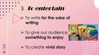 Understanding Common Purposes of Writing | PPTX