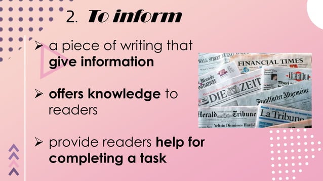 Understanding Common Purposes of Writing | PPTX | Freelance Writing ...