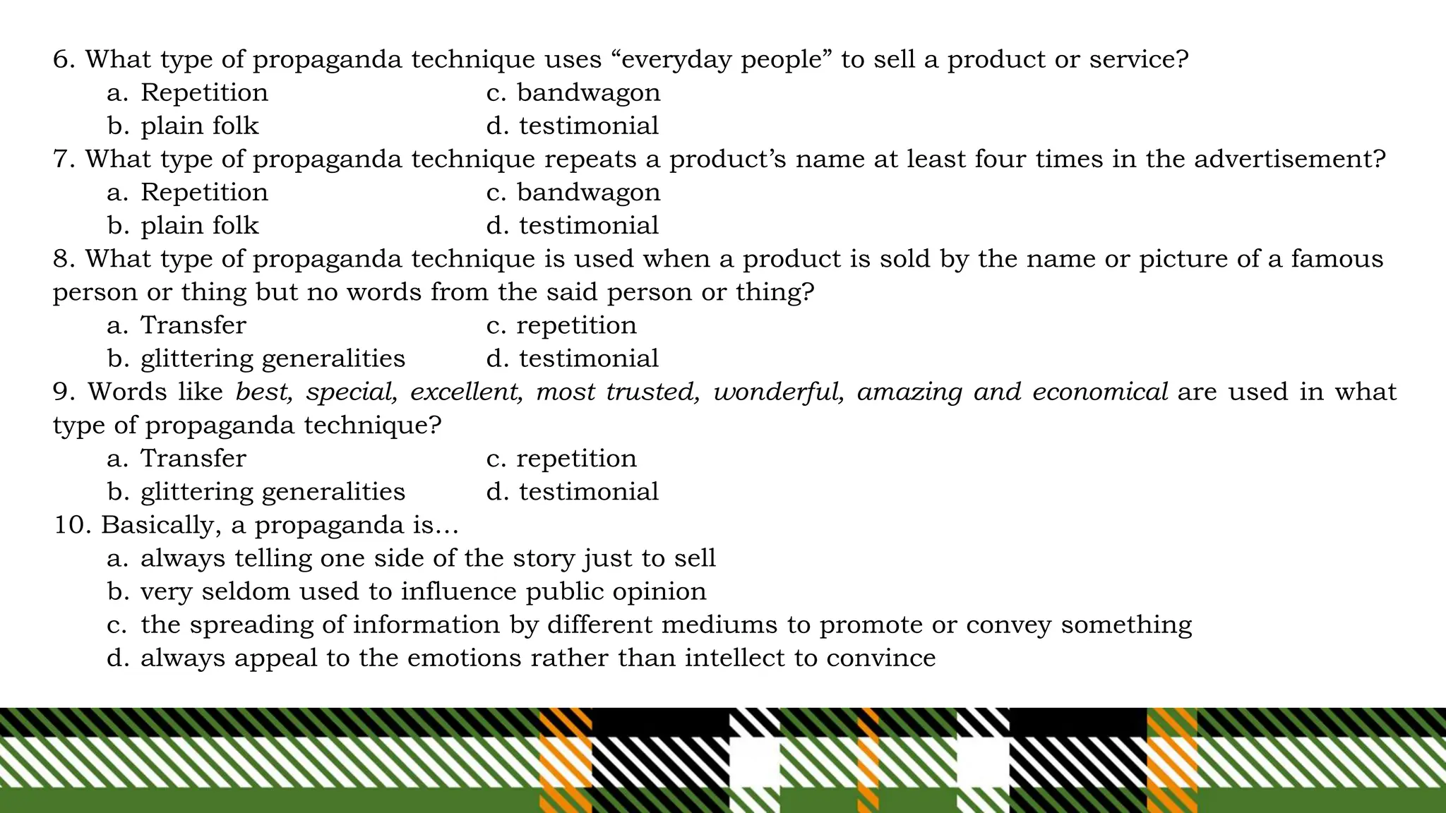 ENG 8 - Propaganda Techniques.pptx