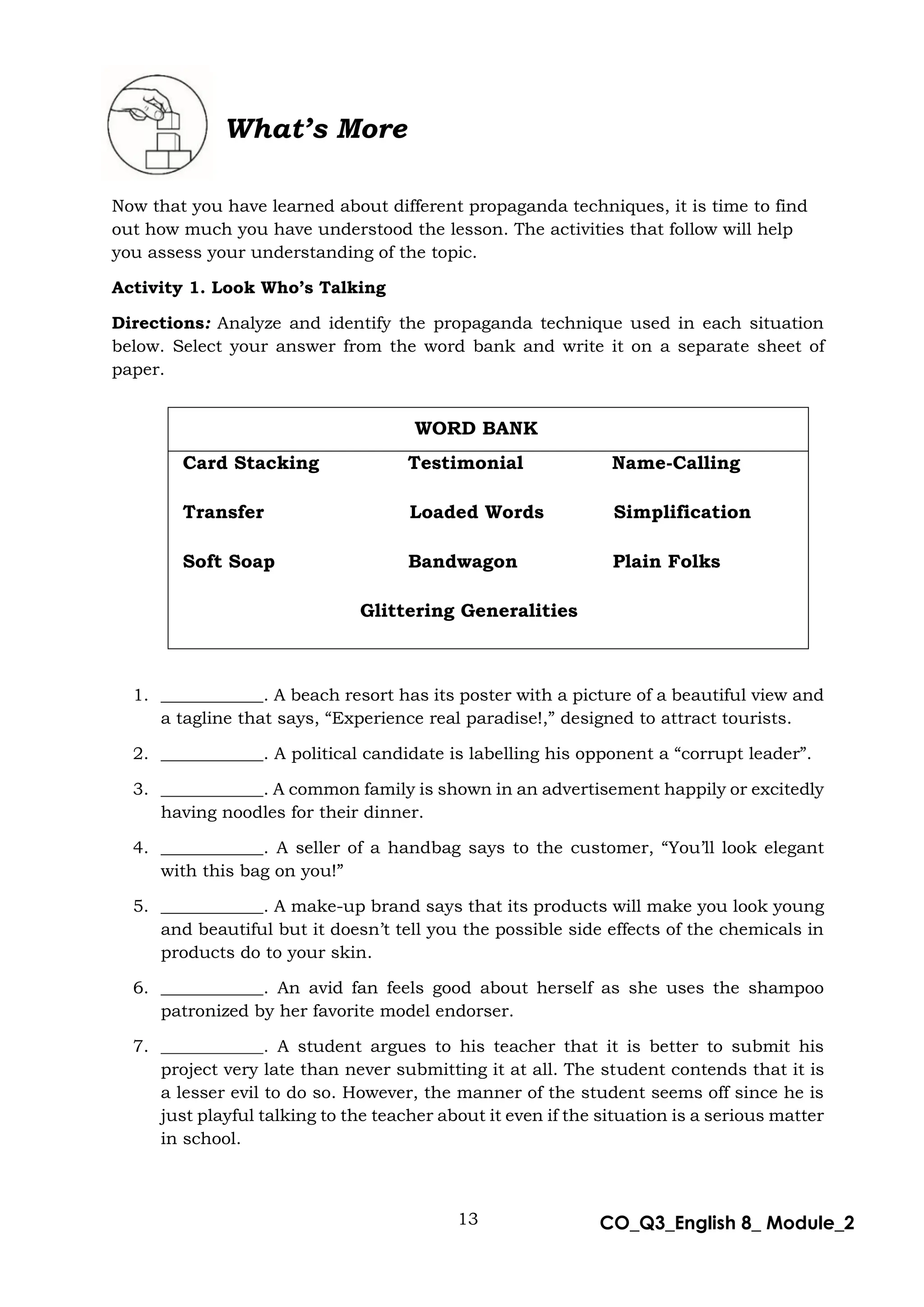 ENG8-Q3-MODULE2.pdf learning module for English 8 | PDF