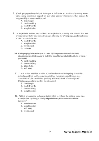 ENG8-Q3-MODULE2.pdf learning module for English 8 | PDF
