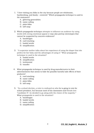 ENG8-Q3-MODULE2.pdf learning module for English 8 | PDF