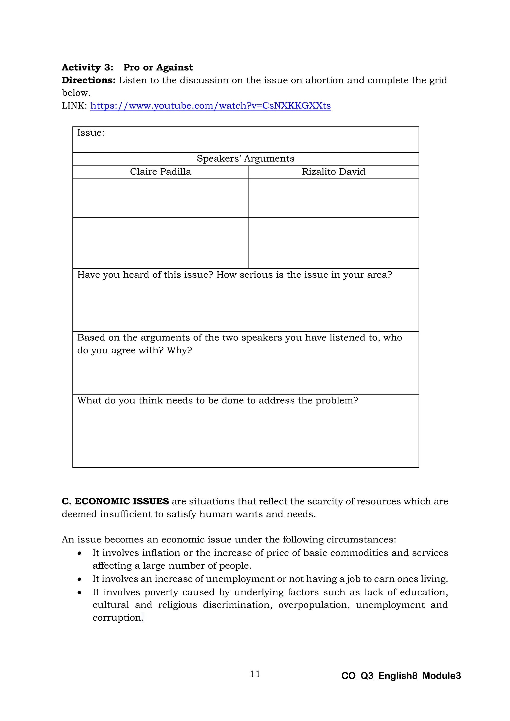 ENG8-Q3-MODULE3.pdf learning module for English 8 | PDF