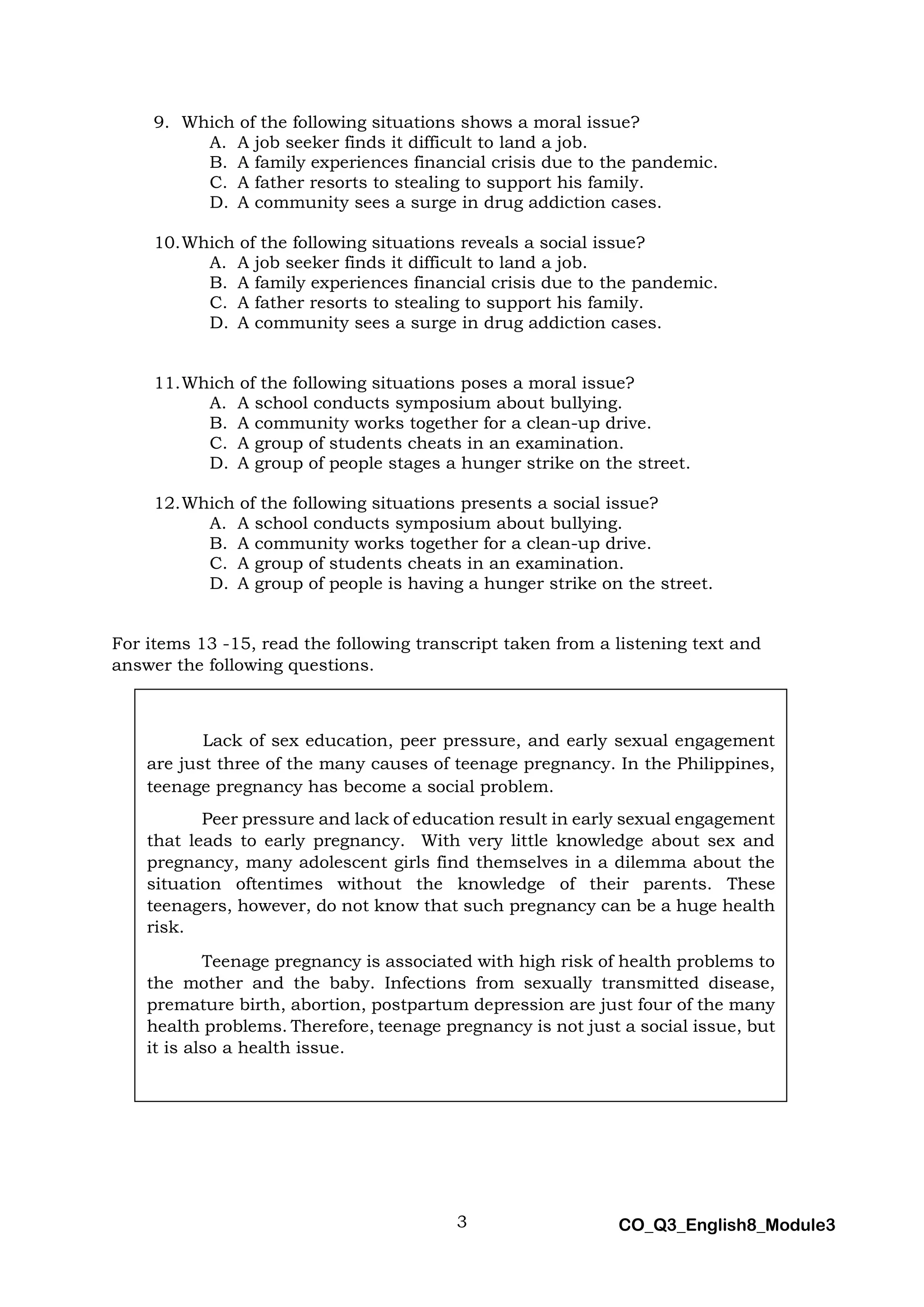 ENG8-Q3-MODULE3.pdf learning module for English 8 | PDF