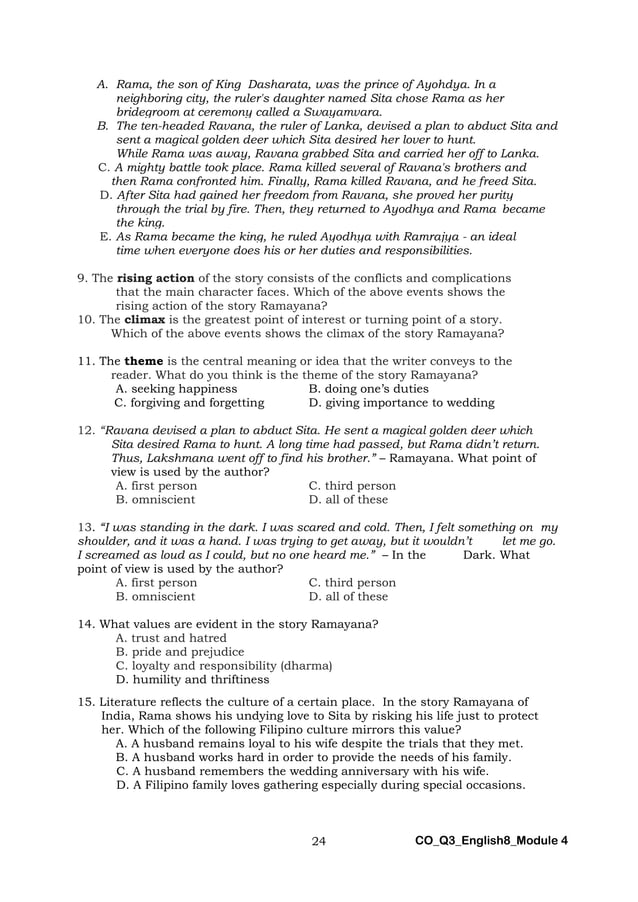 ENG8-Q3-MODULE4.pdf learning module for English 8 | PDF