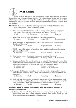 ENG8-Q3-MODULE4.pdf learning module for English 8 | PDF