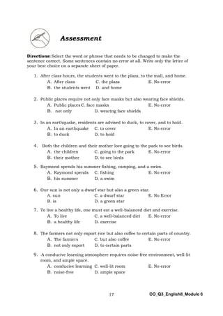 ENG8-Q3-MODULE6.pdf learning module for English 8 | PDF