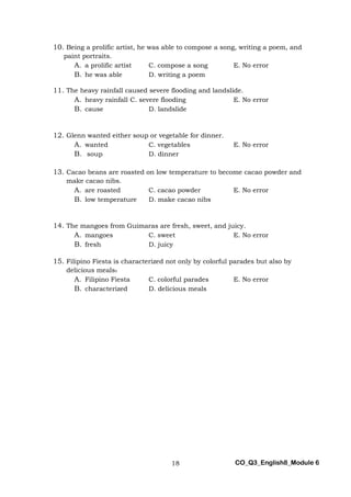 ENG8-Q3-MODULE6.pdf learning module for English 8 | PDF