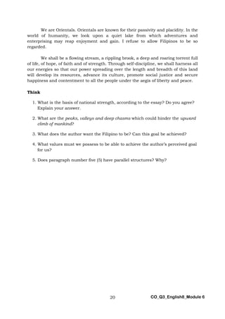 ENG8-Q3-MODULE6.pdf learning module for English 8 | PDF
