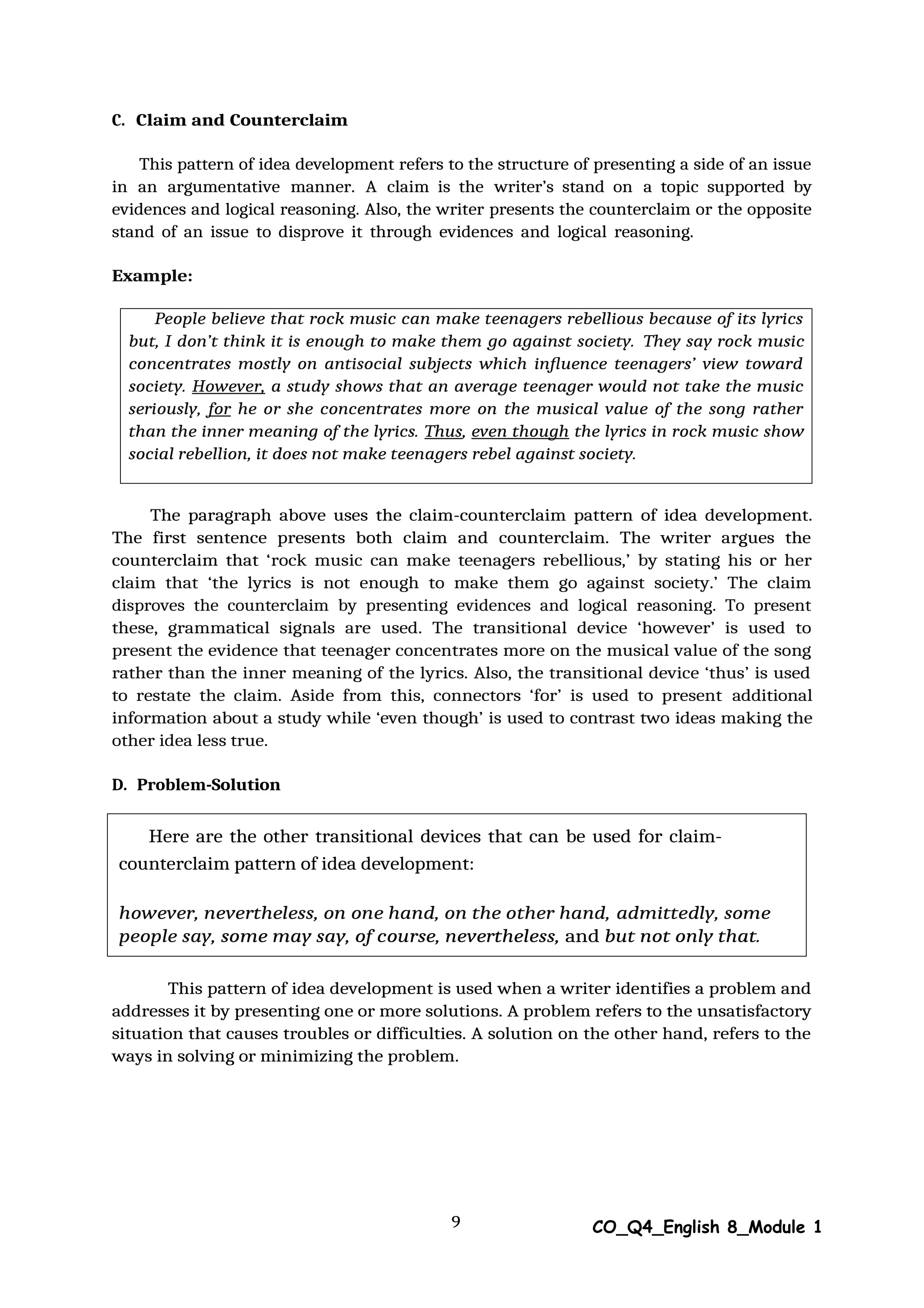 English 8 Quarter 4 Module 1 with activity sheets | DOCX