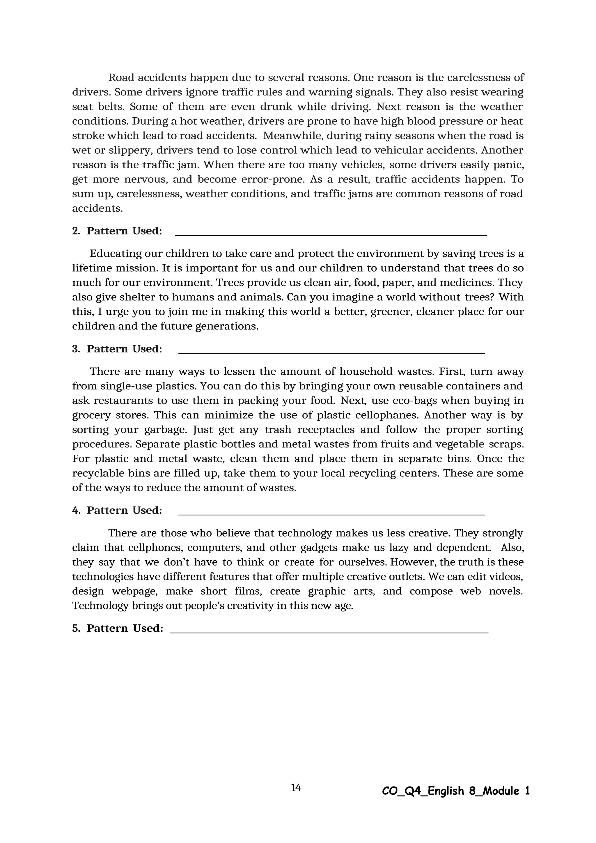 English 8 Quarter 4 Module 1 with activity sheets | DOCX