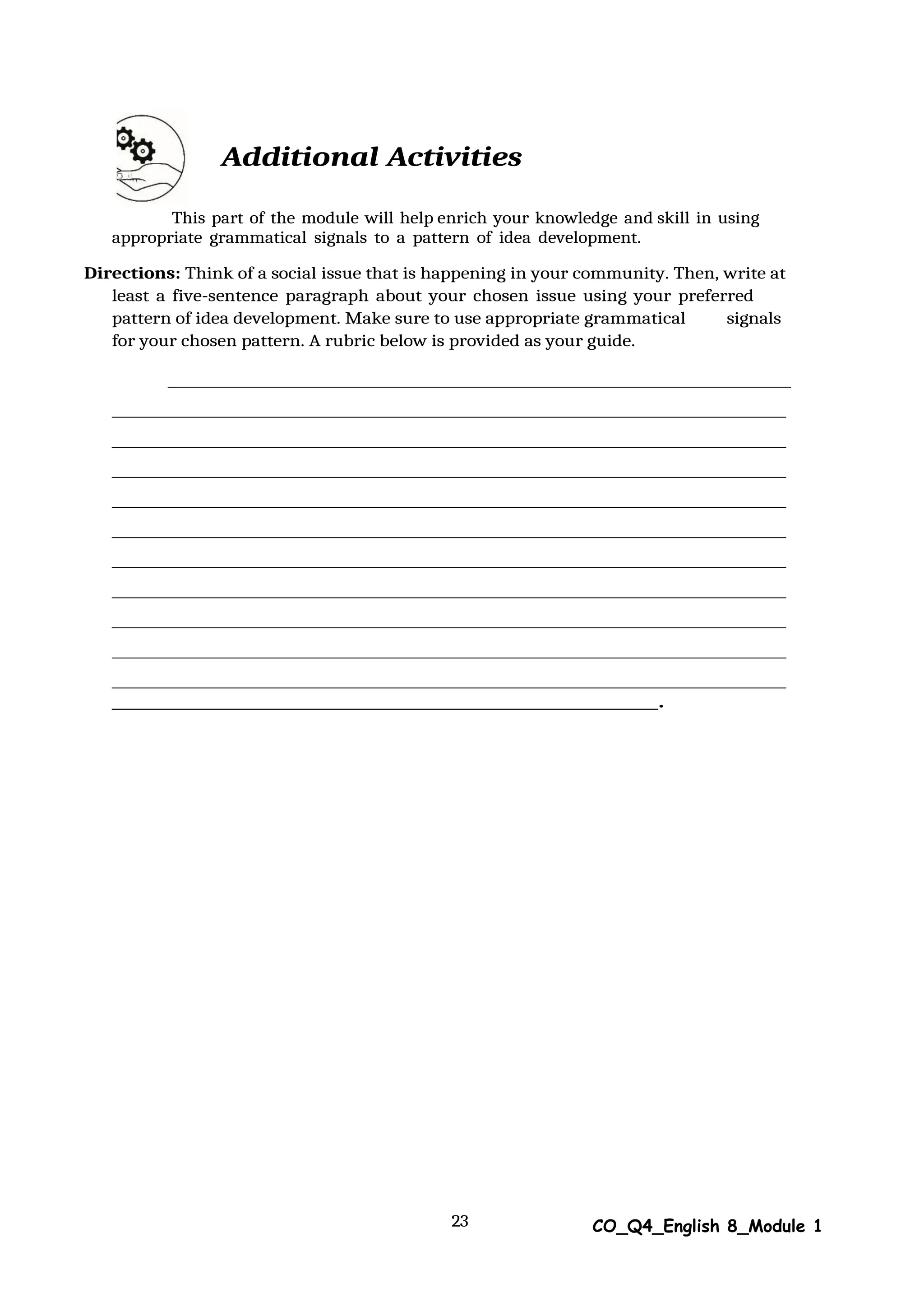 English 8 Quarter 4 Module 1 with activity sheets | DOCX