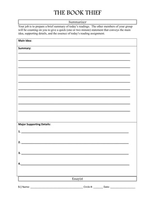 Eng 83 r 72 the book thief literature circle | RTF