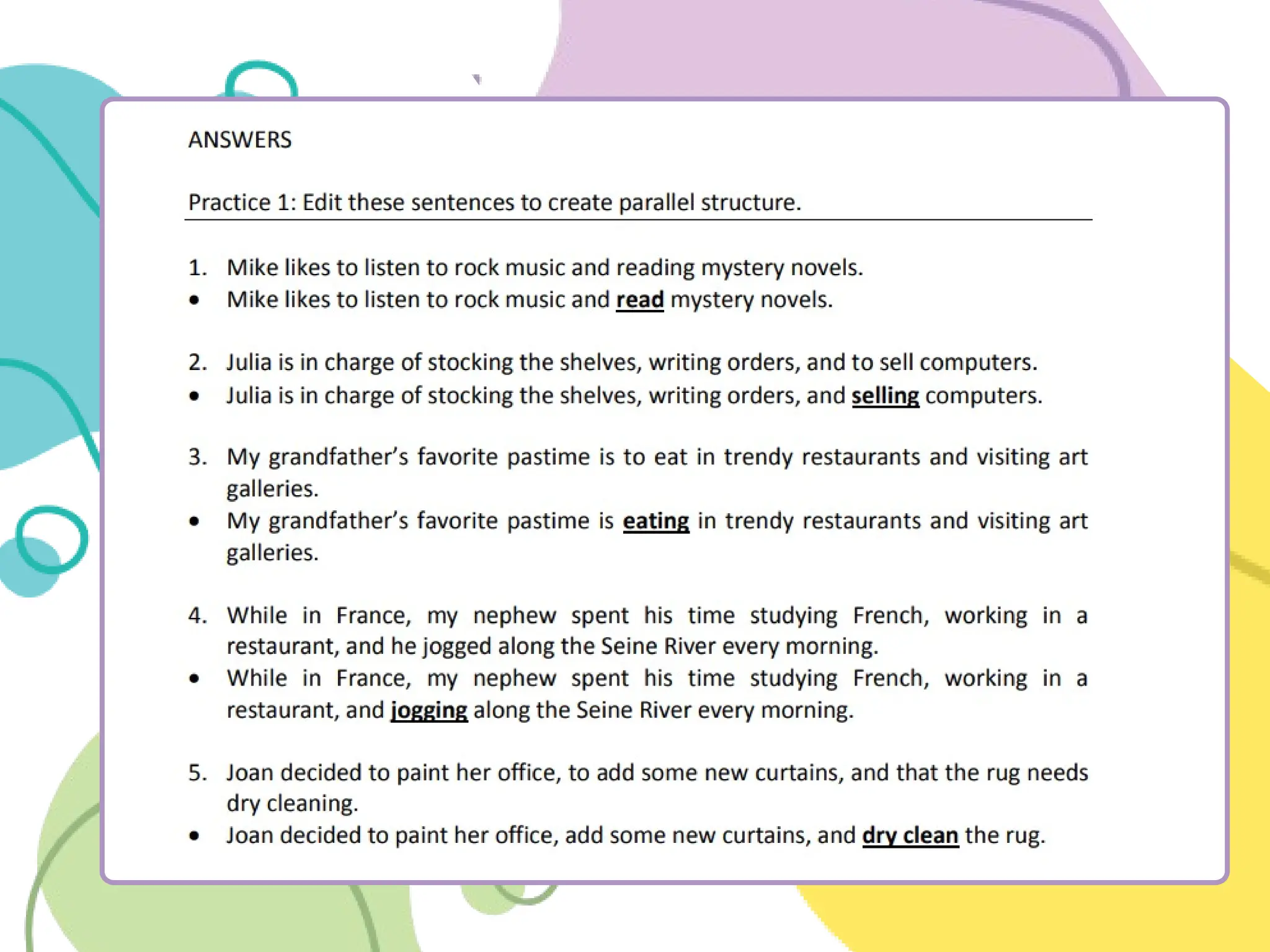 English 8 Quarter 3 Module 6.pptx Using Parallel Structures | PPTX ...