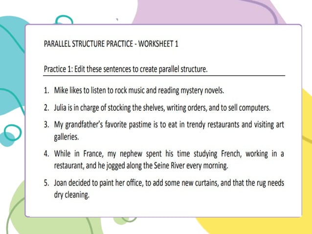 English 8 Quarter 3 Module 6.pptx Using Parallel Structures | PPTX | Homework and Study | Education