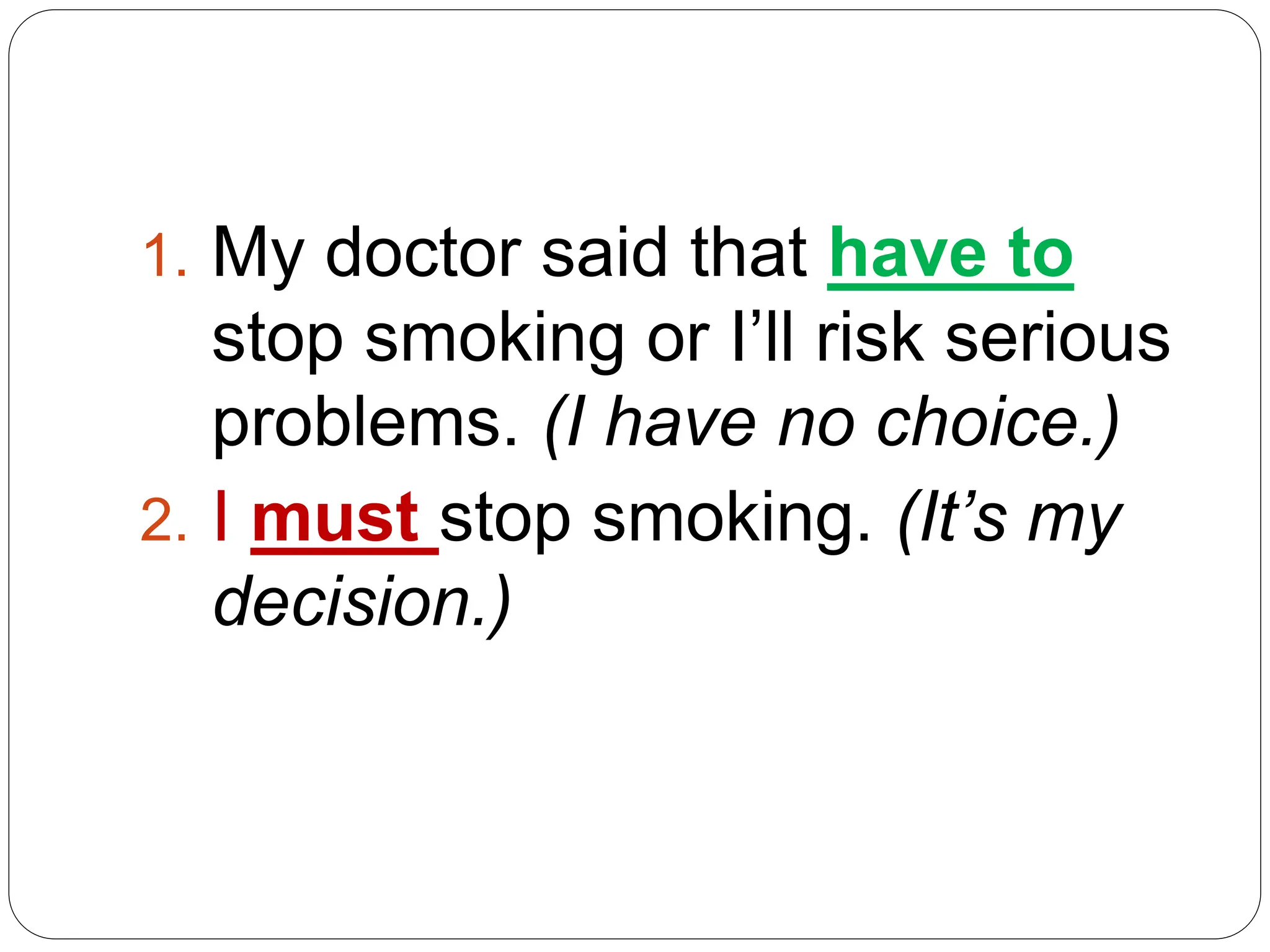 Express permission, obligation, and prohibition in using modals | PPTX