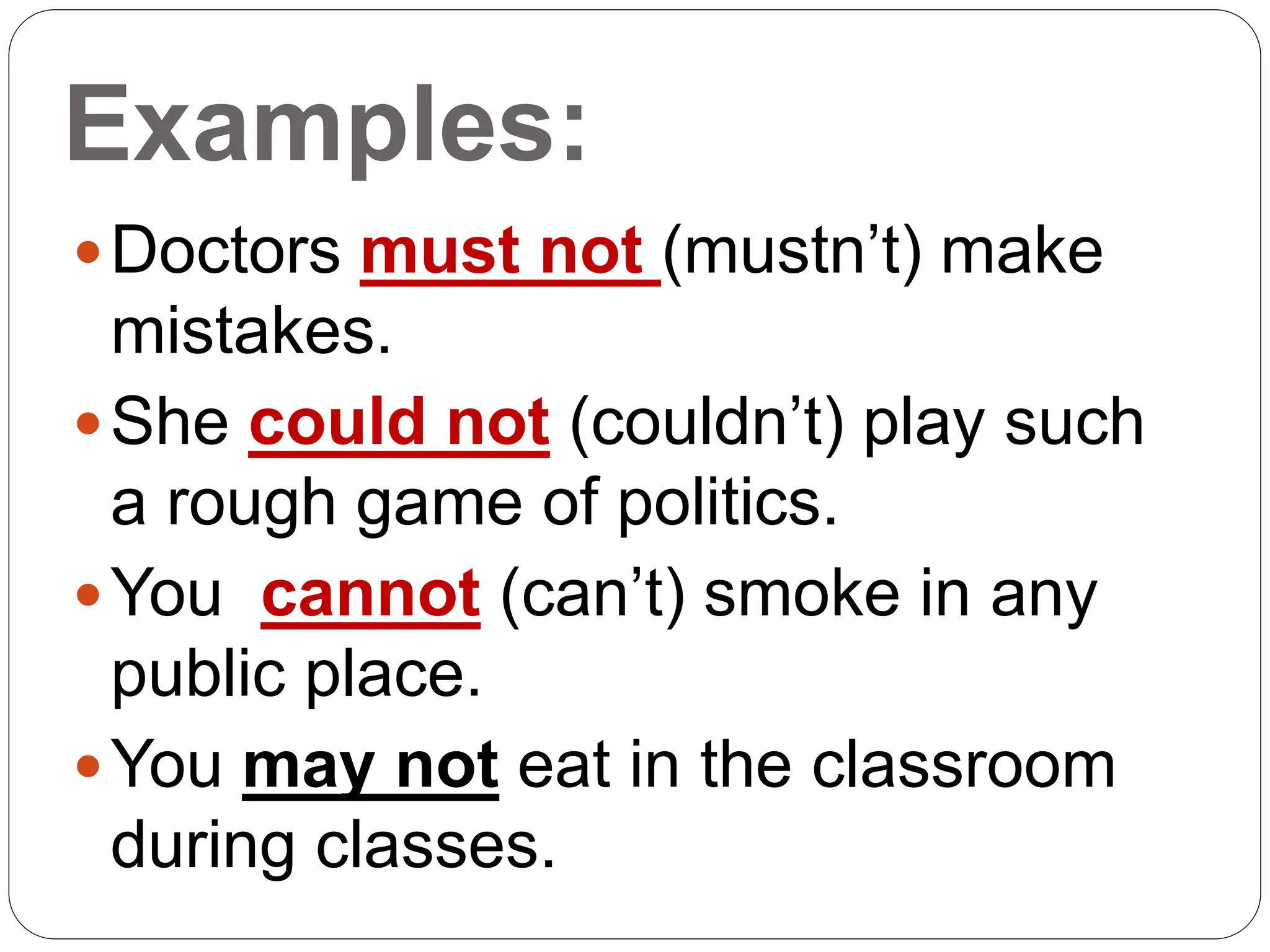 Express permission, obligation, and prohibition in using modals | PPTX