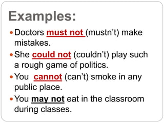 Expressing permission, prohibition and obligation using modals | PPTX
