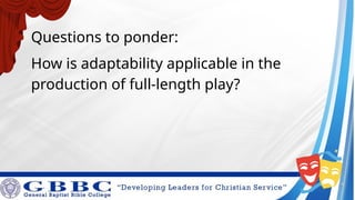 Full-length Play ENGLISH 9 LESSON QUARTER 4 | PPTX