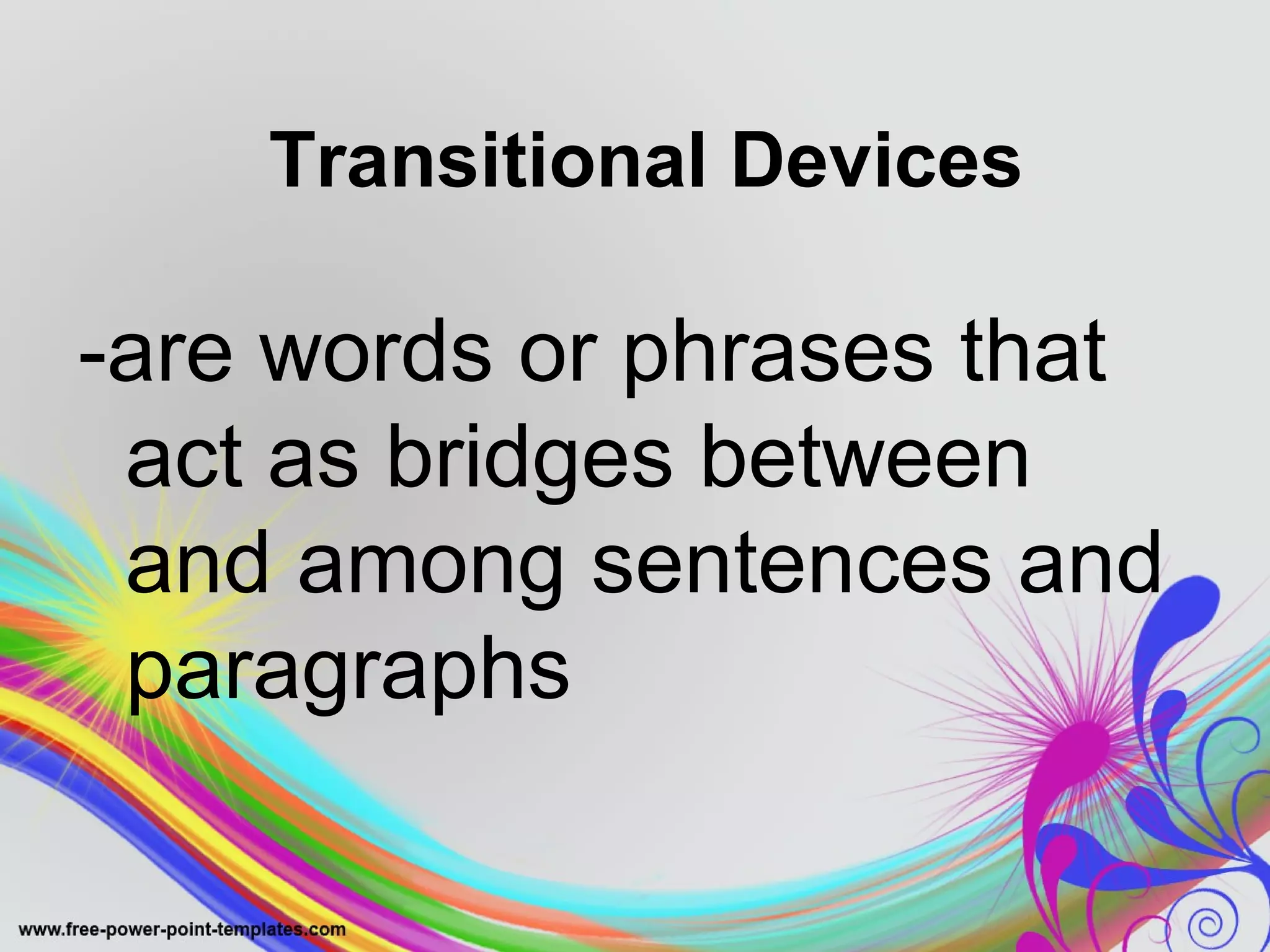 Eng9 transitional devices | PPT