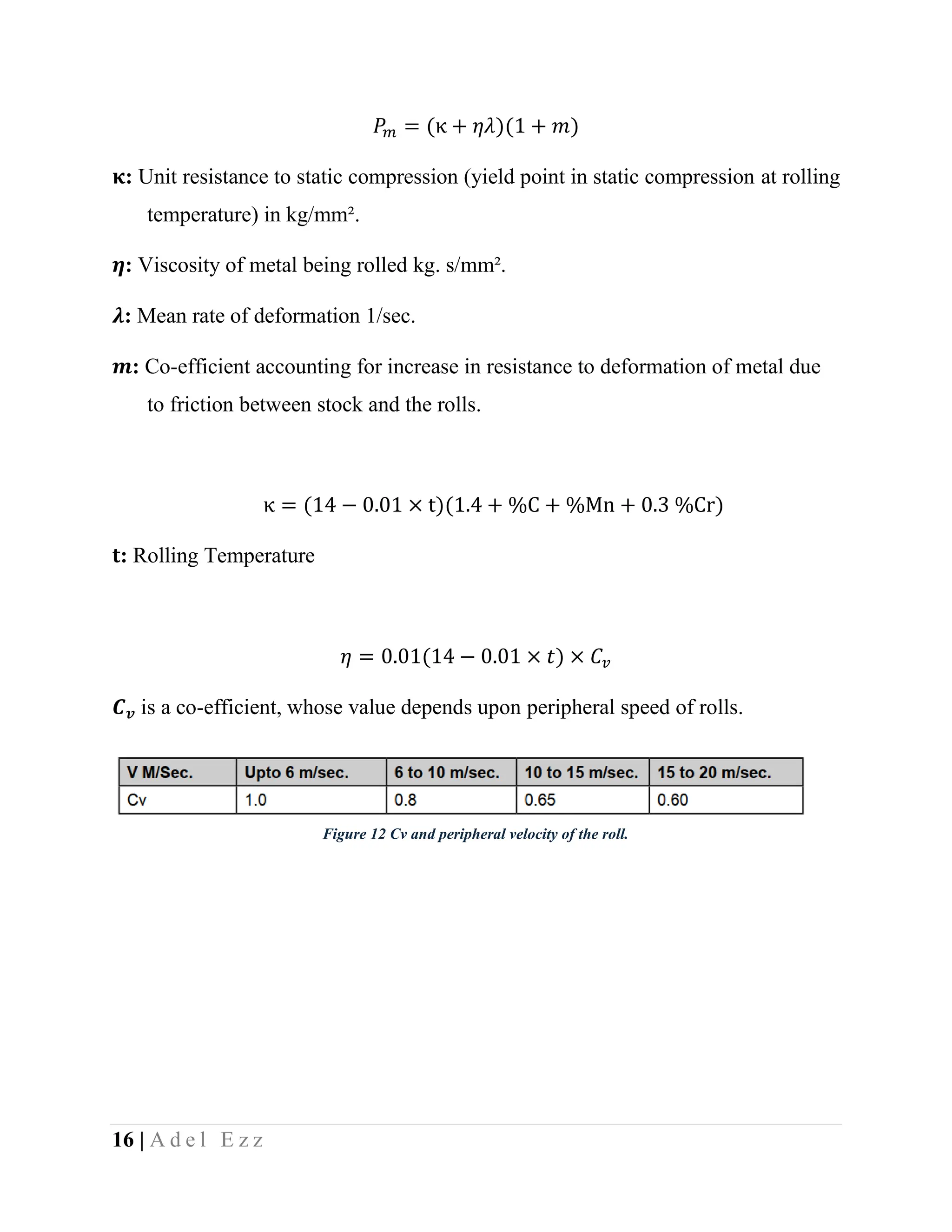 Comprehensive Rolling Mill Equations: Essential Calculations for Draft ...