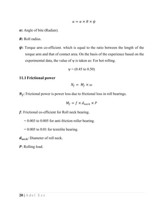 Comprehensive Rolling Mill Equations: Essential Calculations for Draft ...