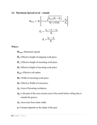 Comprehensive Rolling Mill Equations: Essential Calculations for Draft ...