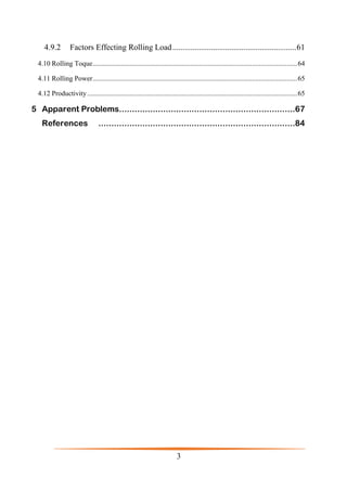 Rolling Mill Process and Principles | PDF