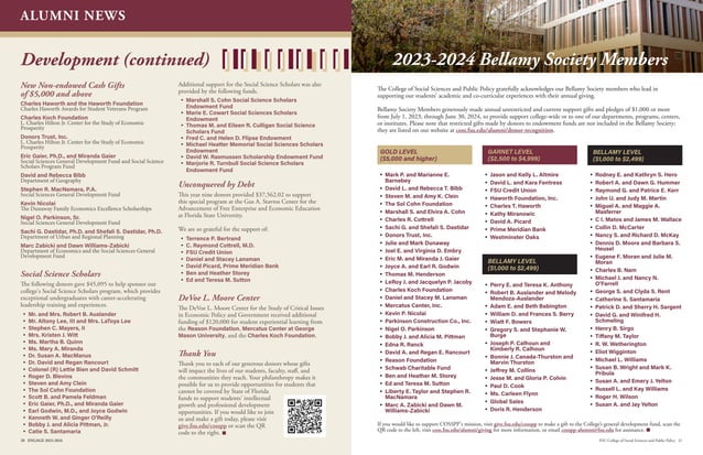 FSU COSSPP Engage Magazine 2023-2024 - spread view | PDF