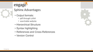 Engage 2019 Software documentation is fun if you have the right tools: Introducing Sphinx | PPTX ...