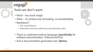Engage 2019 Software documentation is fun if you have the right tools: Introducing Sphinx | PPTX ...