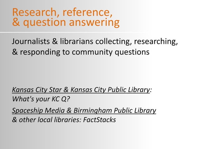 Library-Newsroom Collaborations: Some Types and Examples | PPT