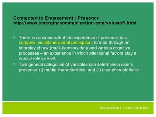 Engagement, Flow, Presence | PPT