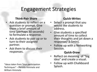 Engagement Strategies | PPTX