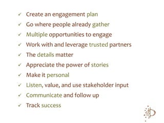 Community Engagement: principles and best practices | PPTX