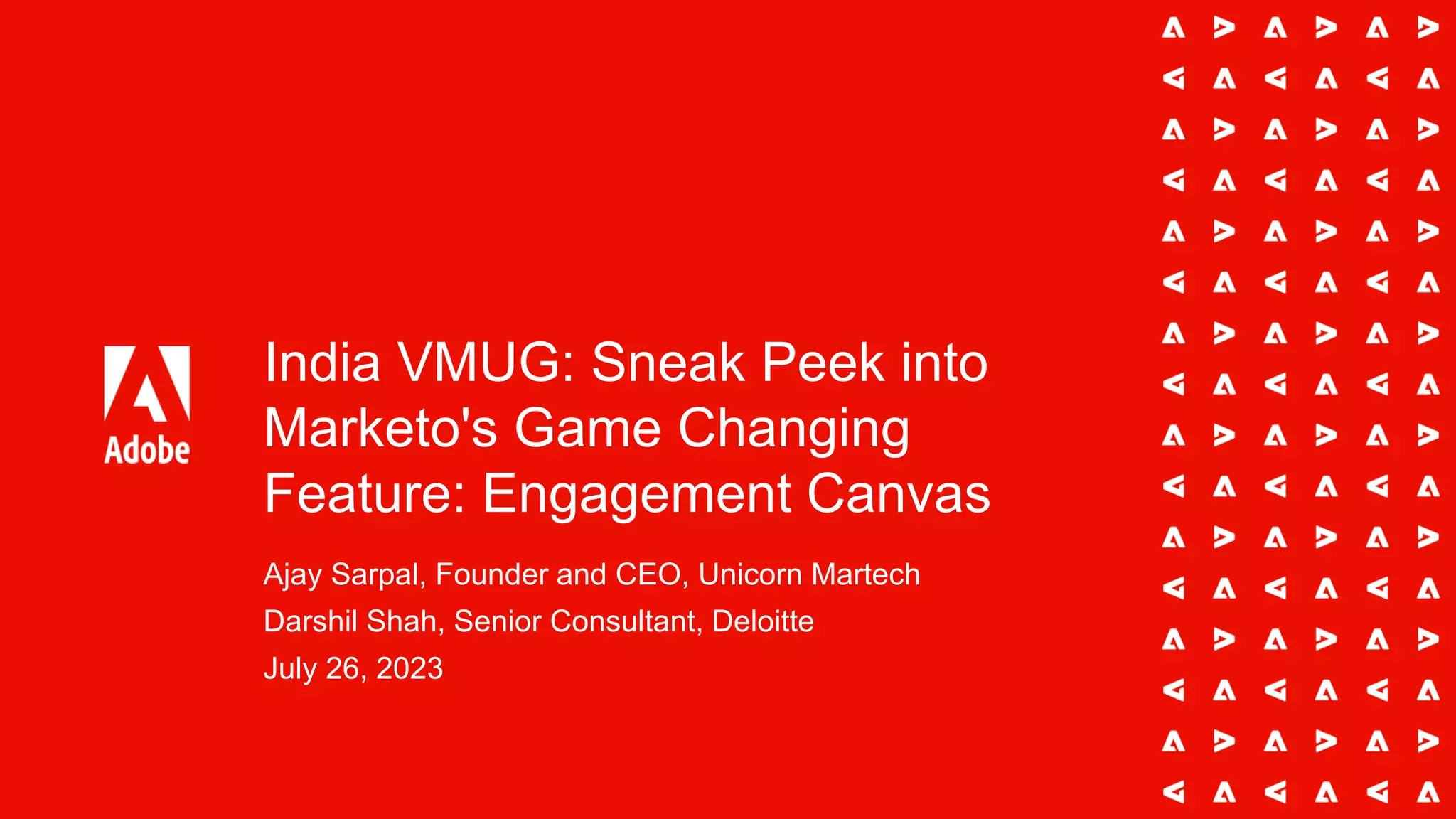 Engagement Canvas Sneak Peek Marketo Engage - India VMUG July2023 Deck ...