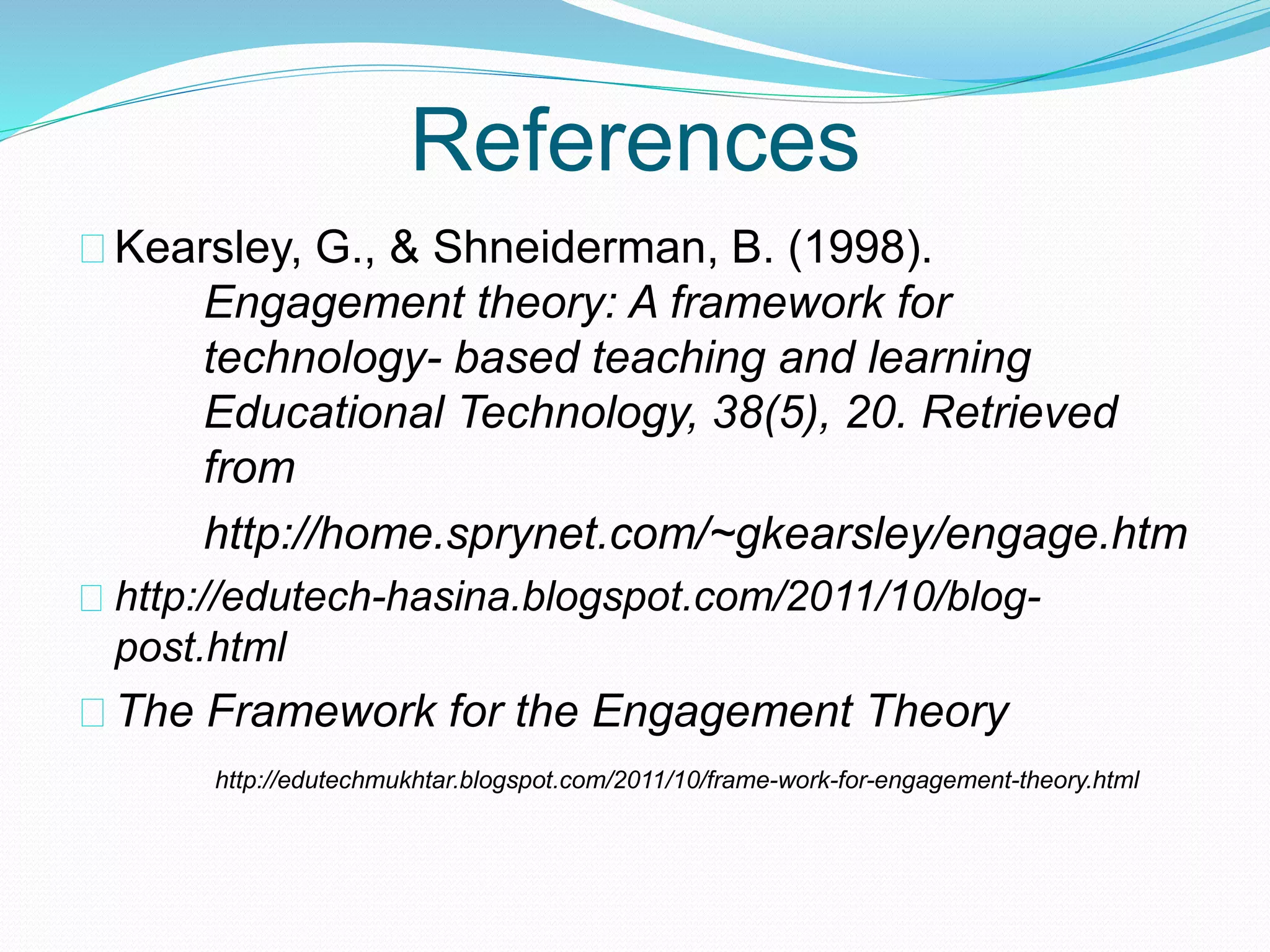Engagement theory of learning | PPTX