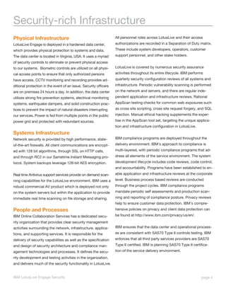 LotusLive Engage Security whitepaper: Why is security a competitive differentiator for LotusLive ...